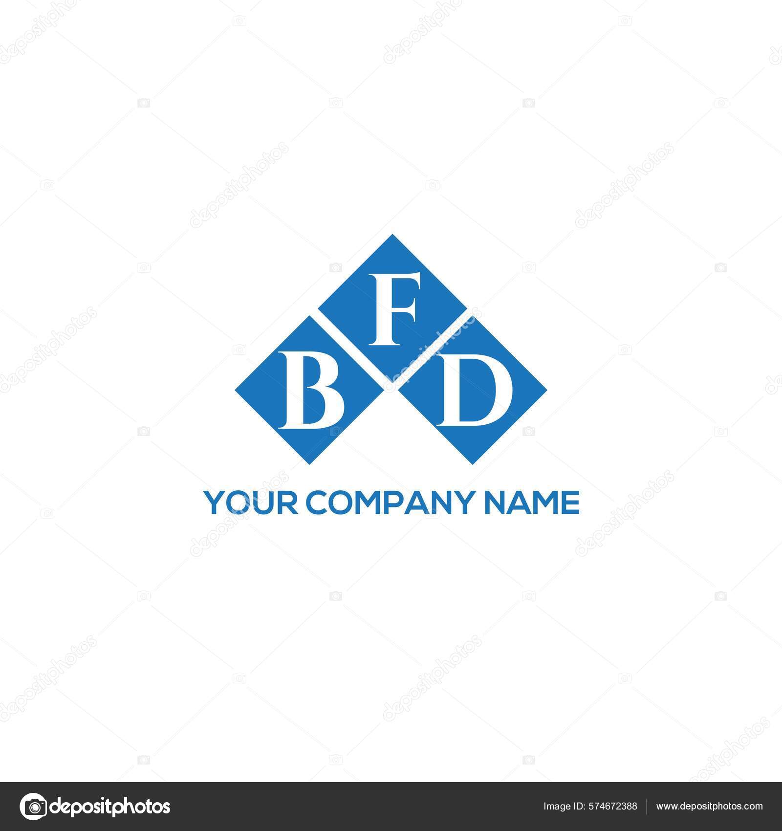 Bfd Letter Logo Design Black Background Bfd Creative Initials Letter ...