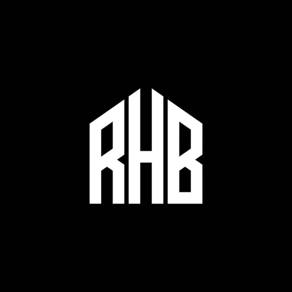 Diseño del logotipo de la letra RHB sobre fondo negro. RHB iniciales creativas letra logo ...