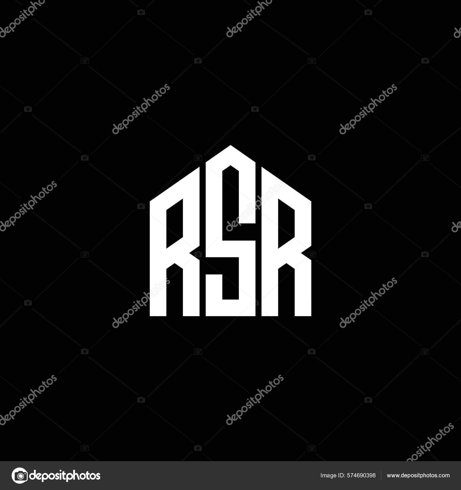 Rsr Letter Logo Design Black Background Rsr Creative Initials Letter ...