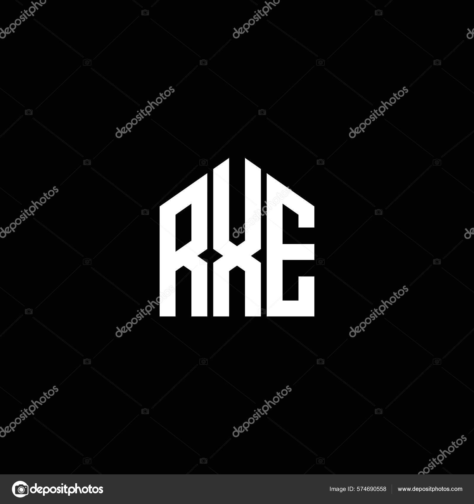 Rxe Letter Logo Design Black Background Rxe Creative Initials Letter ...