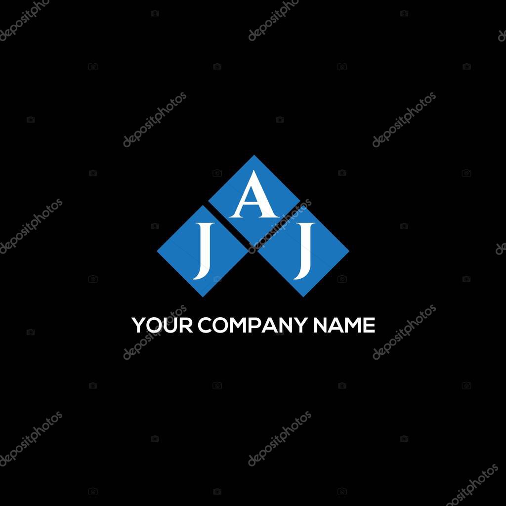 Diseño del logotipo de la letra JAJ sobre fondo negro. JAJ iniciales ...
