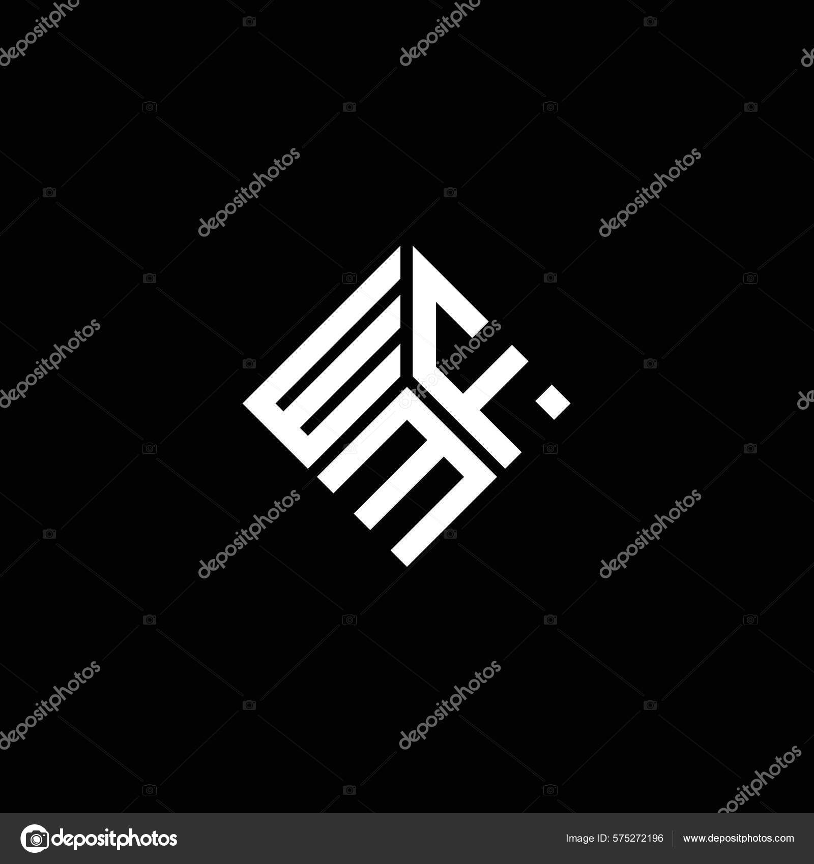 Wfm Letter Logo Design Black Background Wfm Creative Initials Letter ...