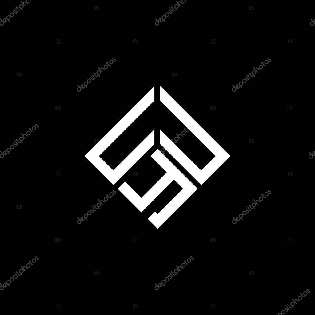 Dise o del logotipo de la letra UUY sobre fondo negro. UUY iniciales creativas letra logo ...
