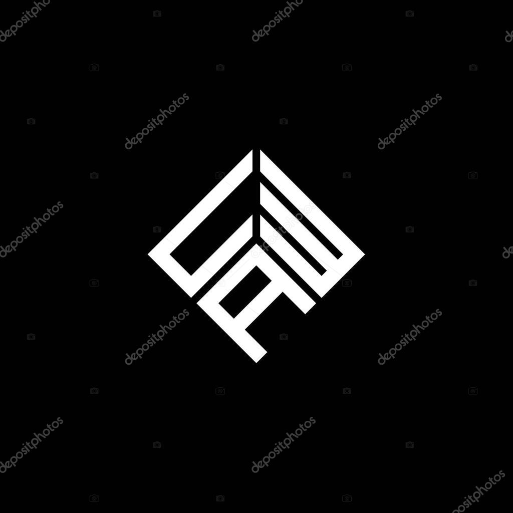 Dise o del logotipo de la letra UWA sobre fondo negro. UWA iniciales ...