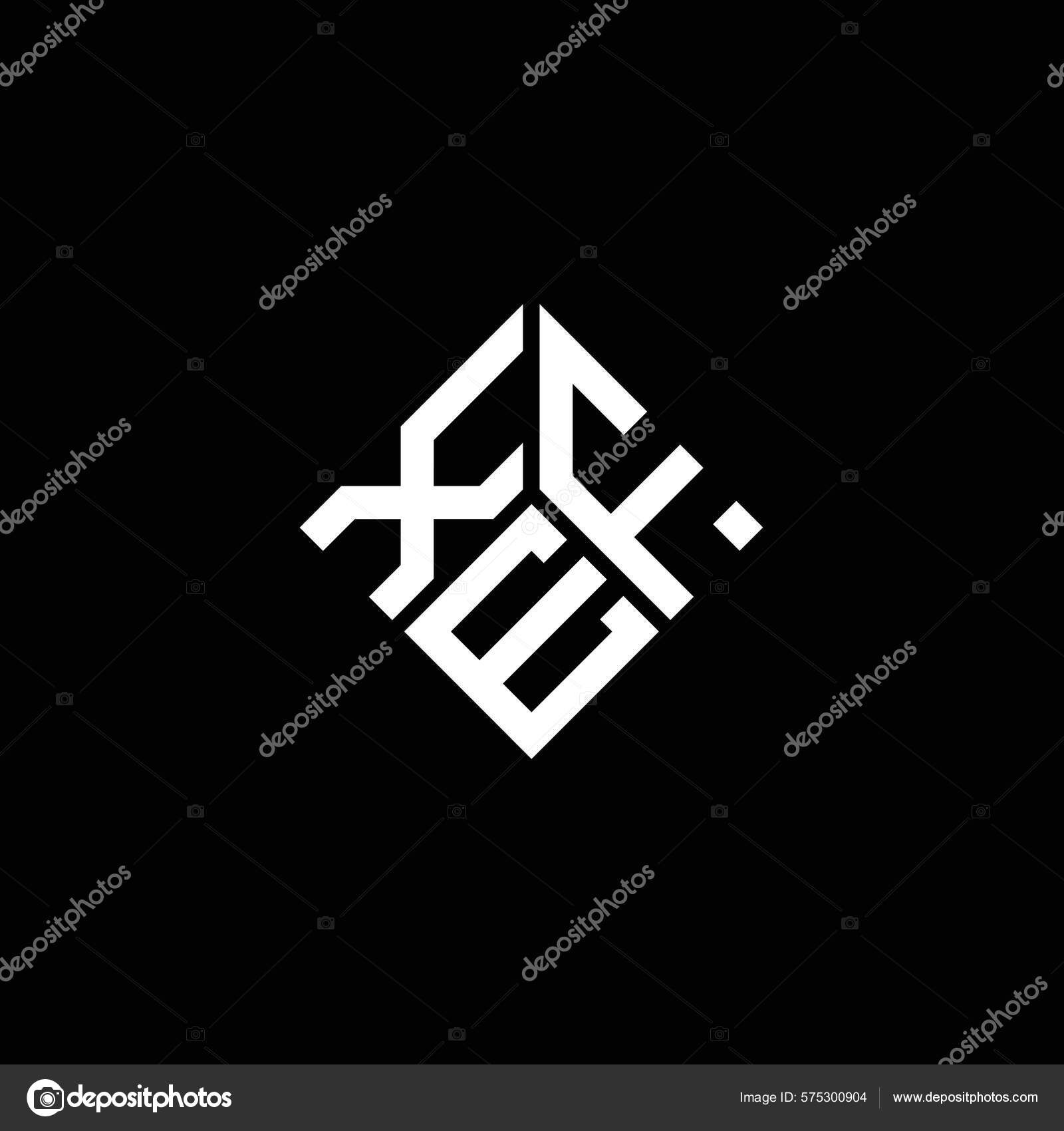 Xfe Letter Logo Design Black Background Xfe Creative Initials Letter ...