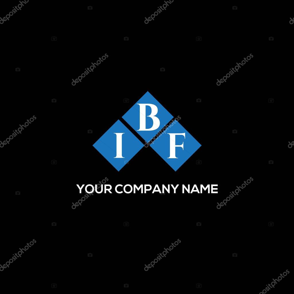 Diseño del logotipo de la letra IBF sobre fondo negro. IBF iniciales ...