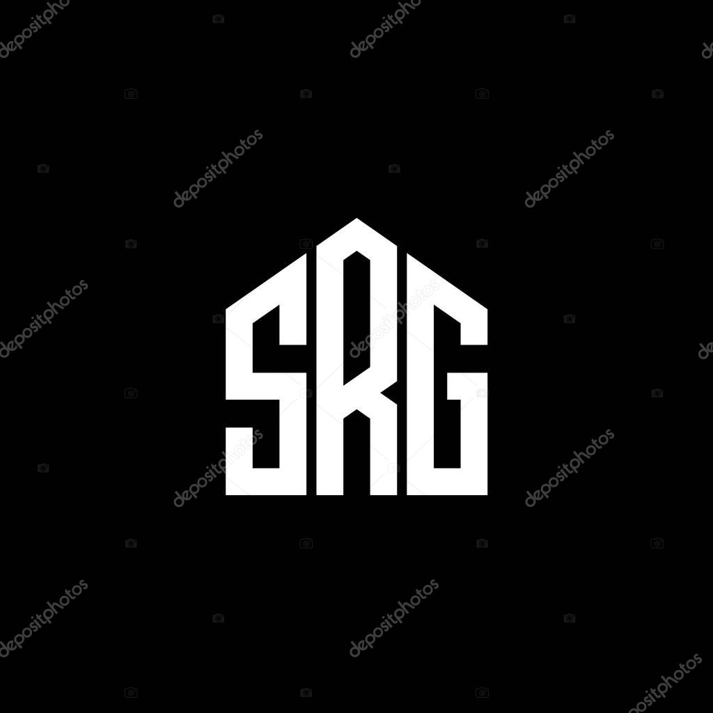 Diseño del logotipo de la letra SRG sobre fondo negro. SRG iniciales creativas letra logo ...