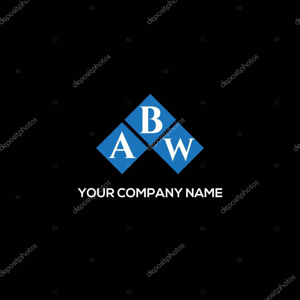 Dise o del logotipo de la letra ABW sobre fondo negro. ABW iniciales creativas letra logo ...