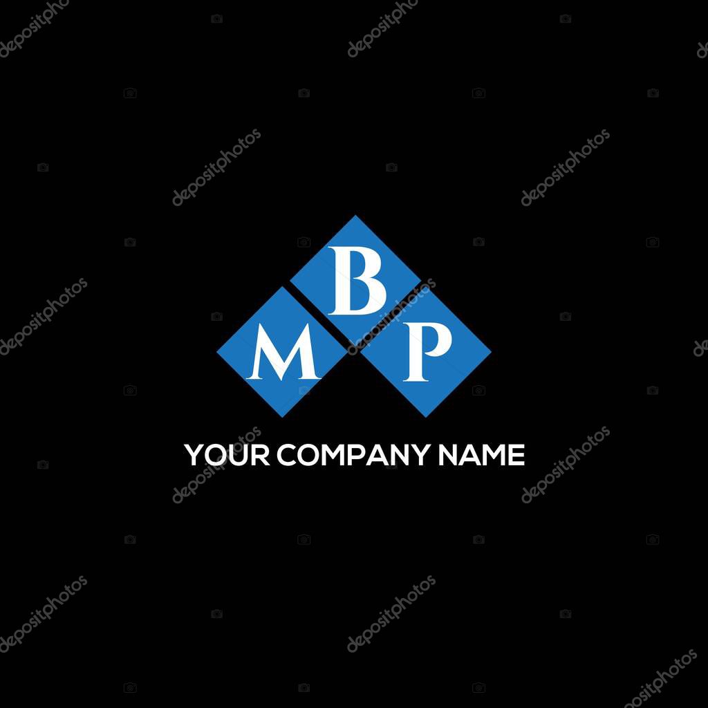 Diseño del logotipo de la letra MBP sobre fondo negro. MBP iniciales ...