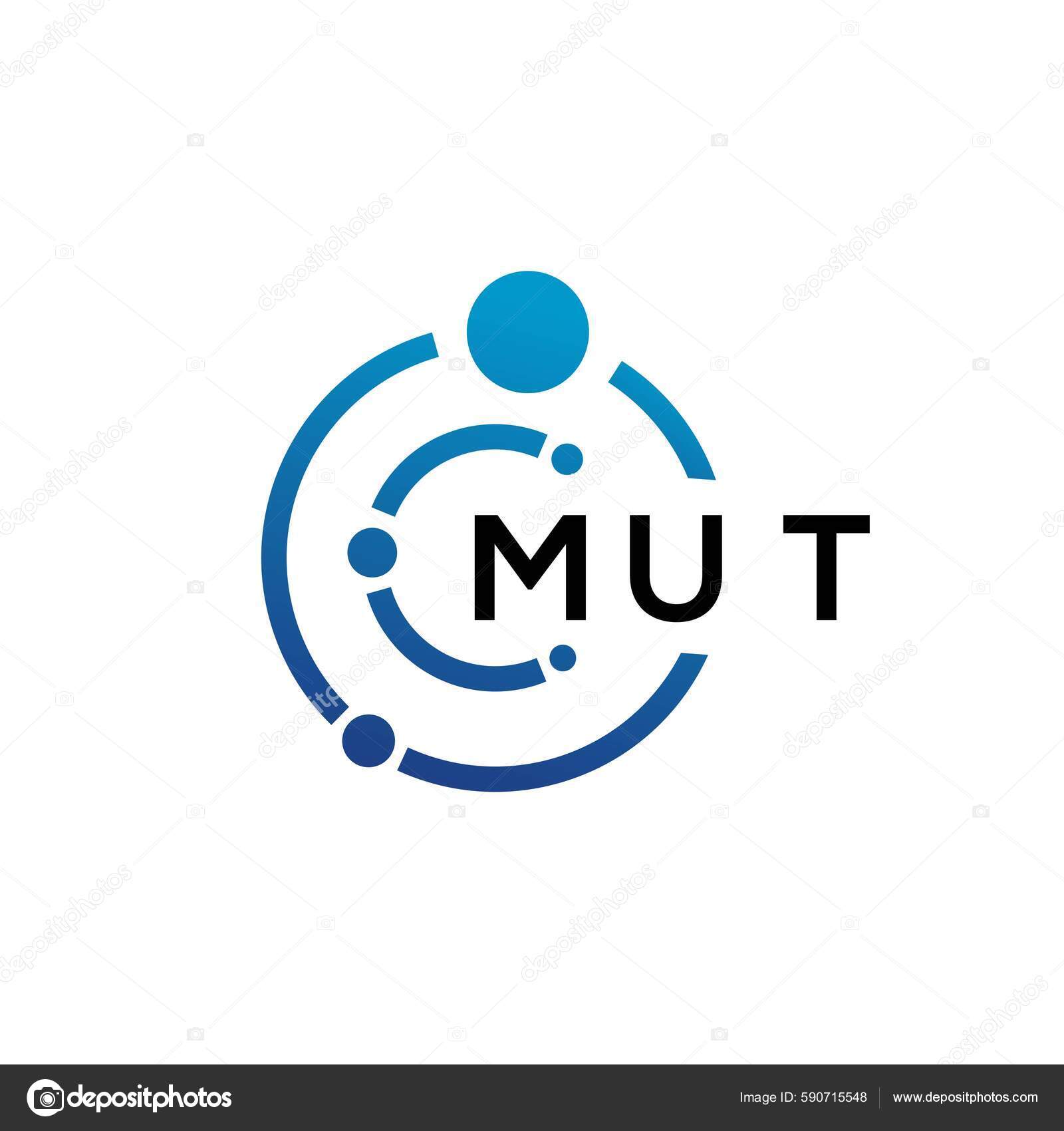 Mut Letter Technology Logo Design White Background Mut Creative ...