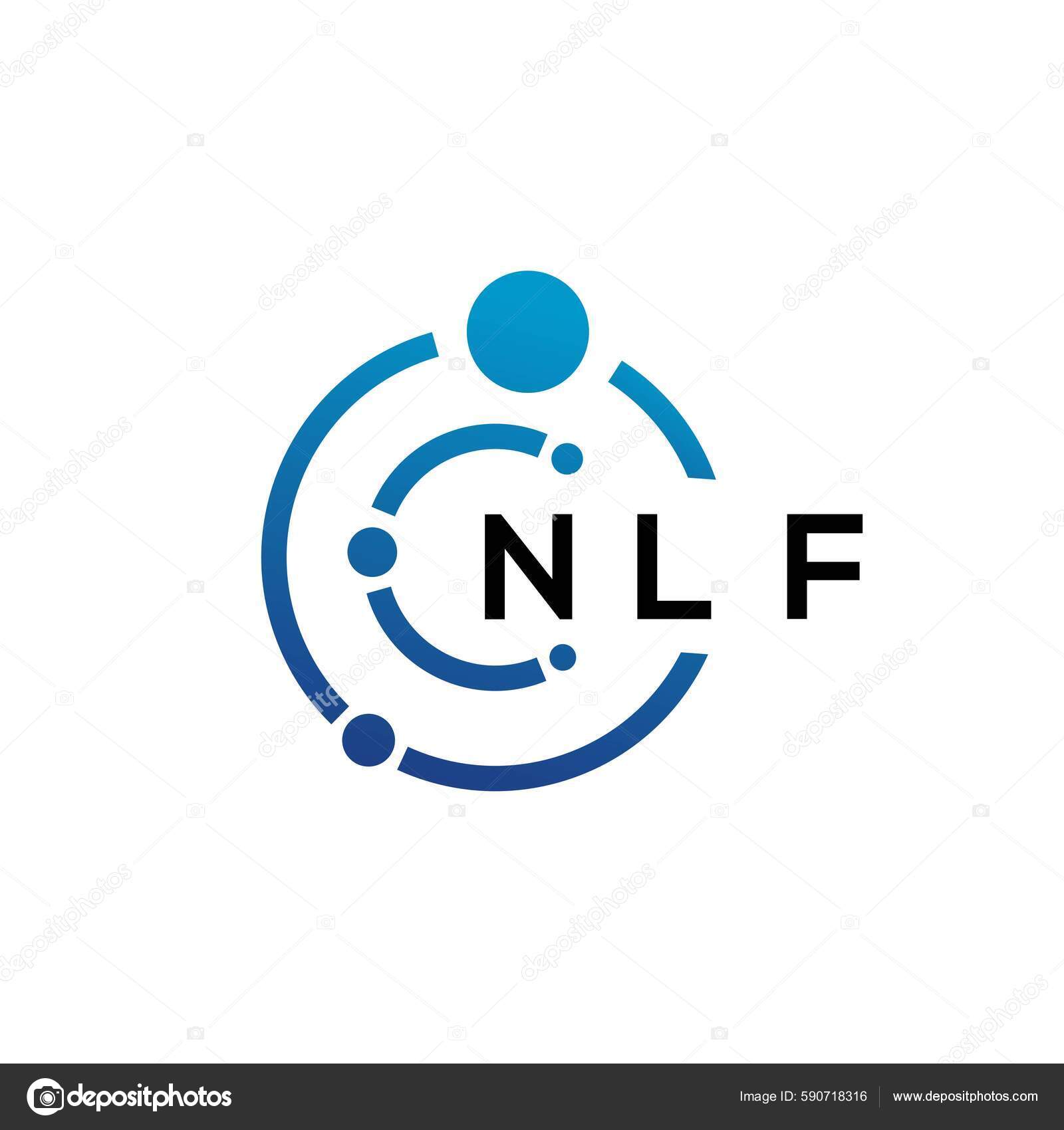 Nlf Letter Technology Logo Design White Background Nlf Creative ...