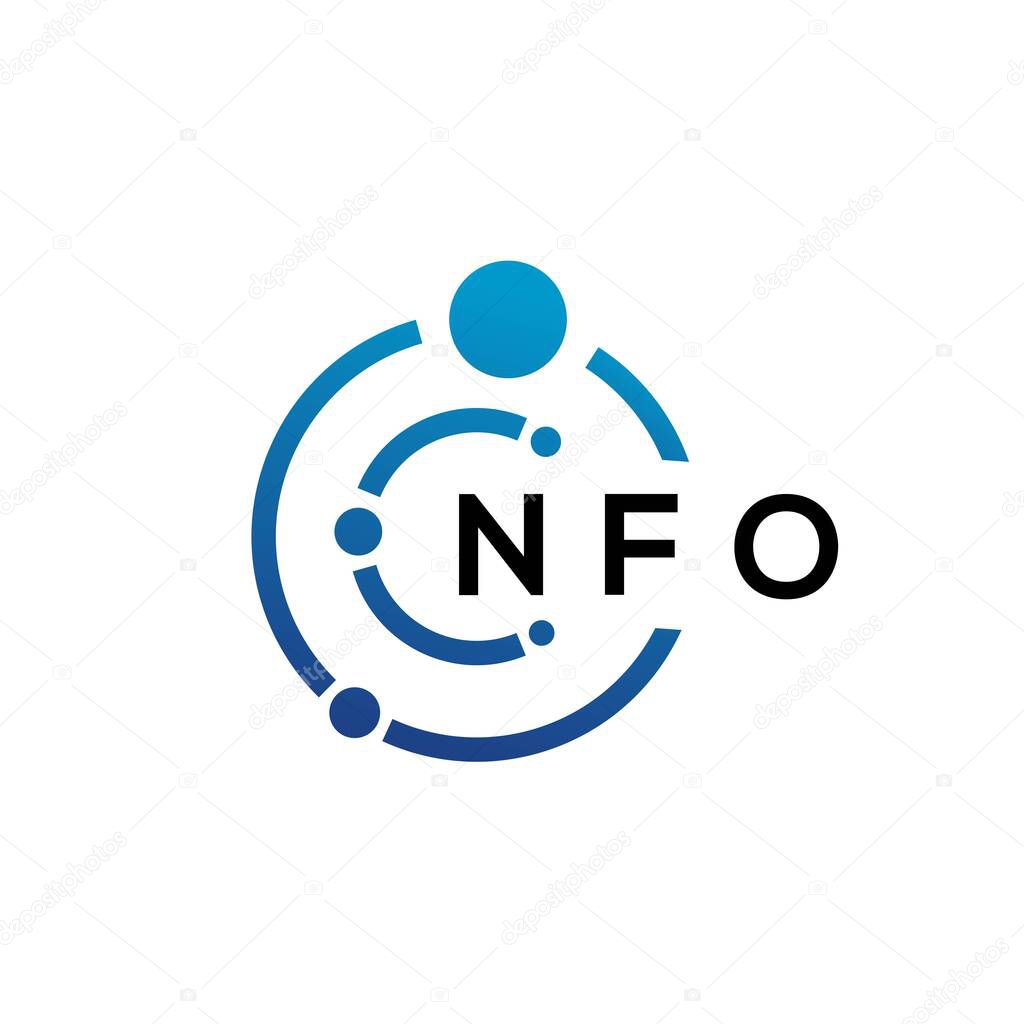 NFO letter technology logo design on white background. NFO creative initials letter IT logo ...