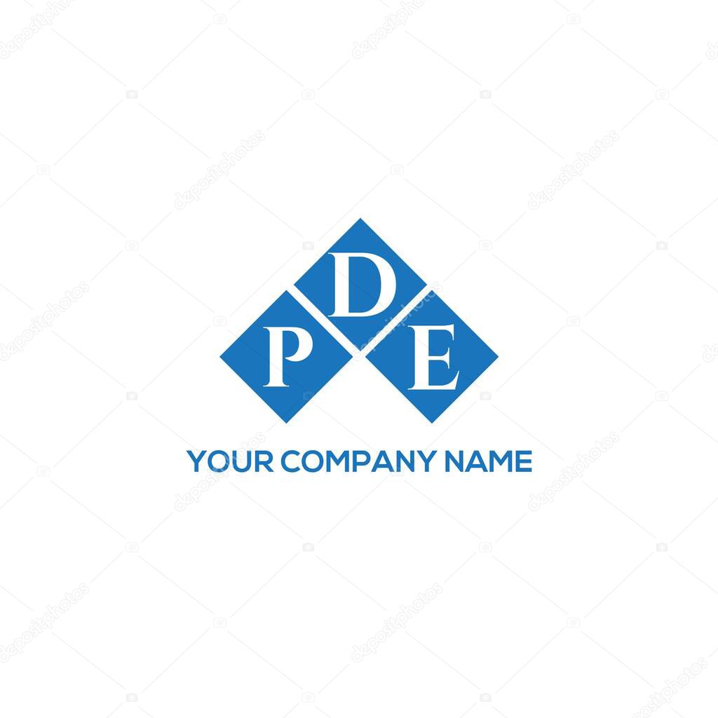 Diseño del logotipo de la letra PDE sobre fondo negro. PDE iniciales ...