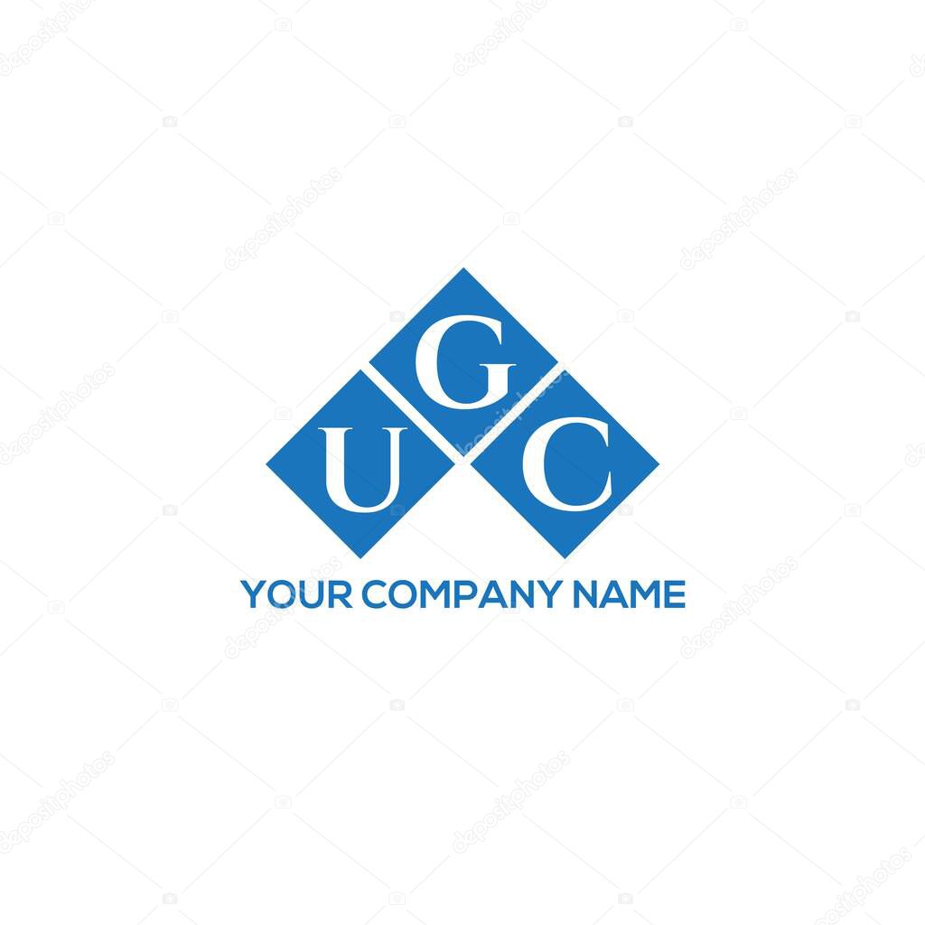 Diseño del logotipo de la letra UGC sobre fondo blanco. UGC iniciales creativas letra logo ...