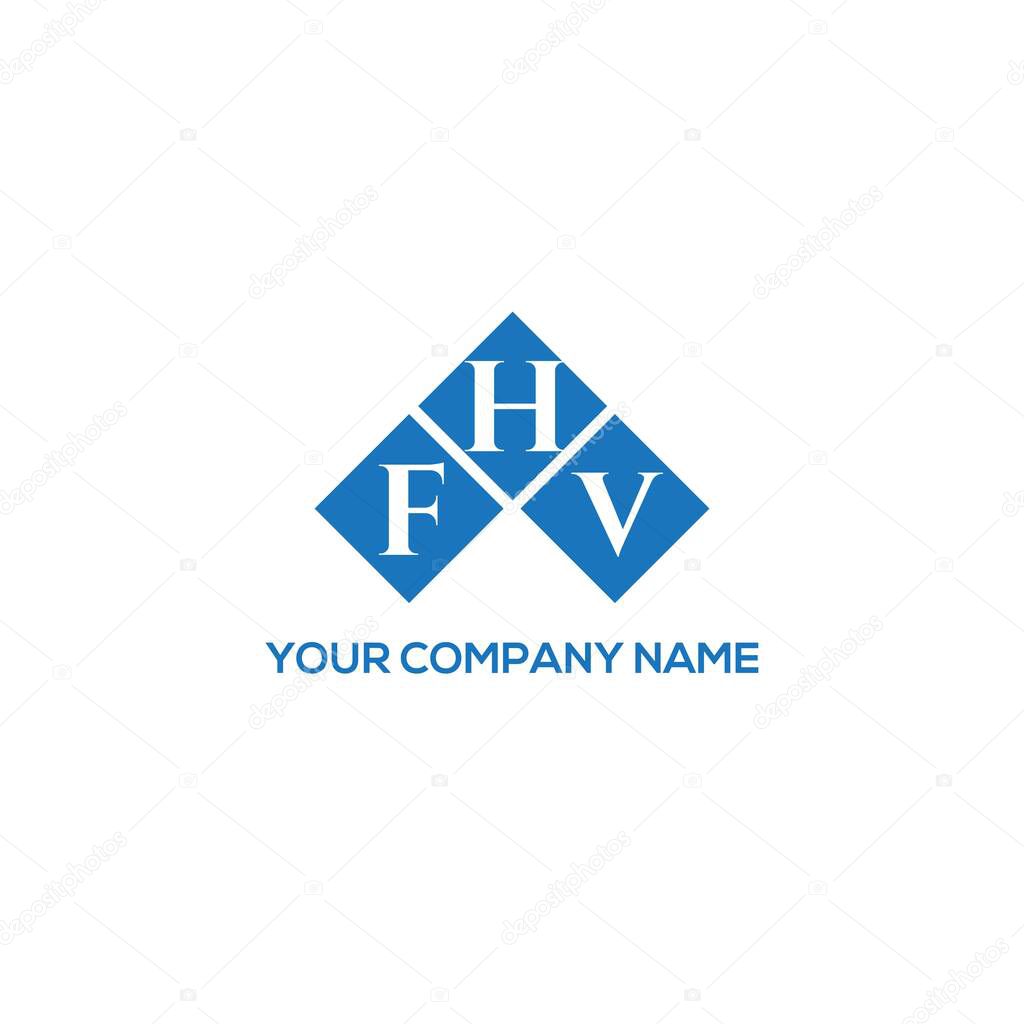 Diseño del logotipo de la letra FHV sobre fondo blanco. FHV iniciales ...