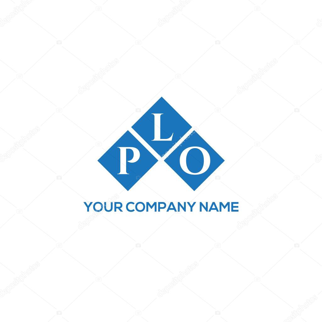 PLO letter logo design on WHITE background. PLO creative initials ...
