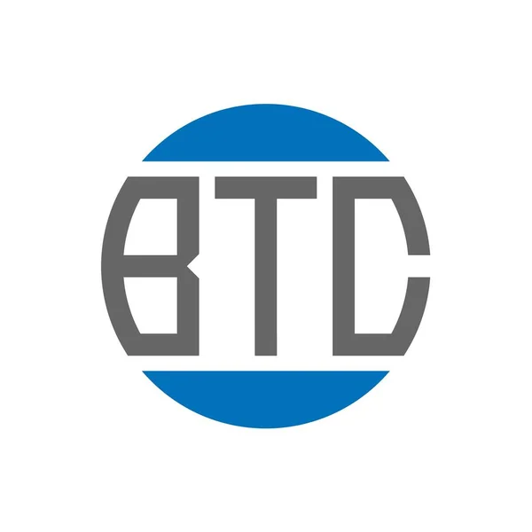 Diseño del logotipo de la letra BTC sobre fondo blanco. BTC iniciales ...
