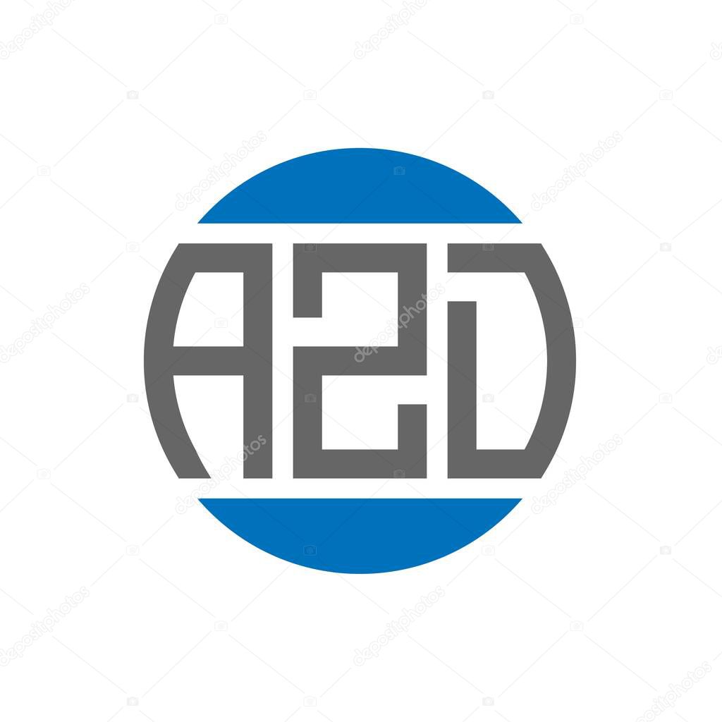 Diseño del logotipo de la letra AZD sobre fondo blanco. AZD iniciales ...