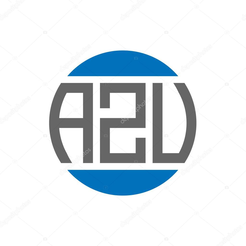 Diseño del logotipo de la letra AZV sobre fondo blanco. AZV iniciales ...