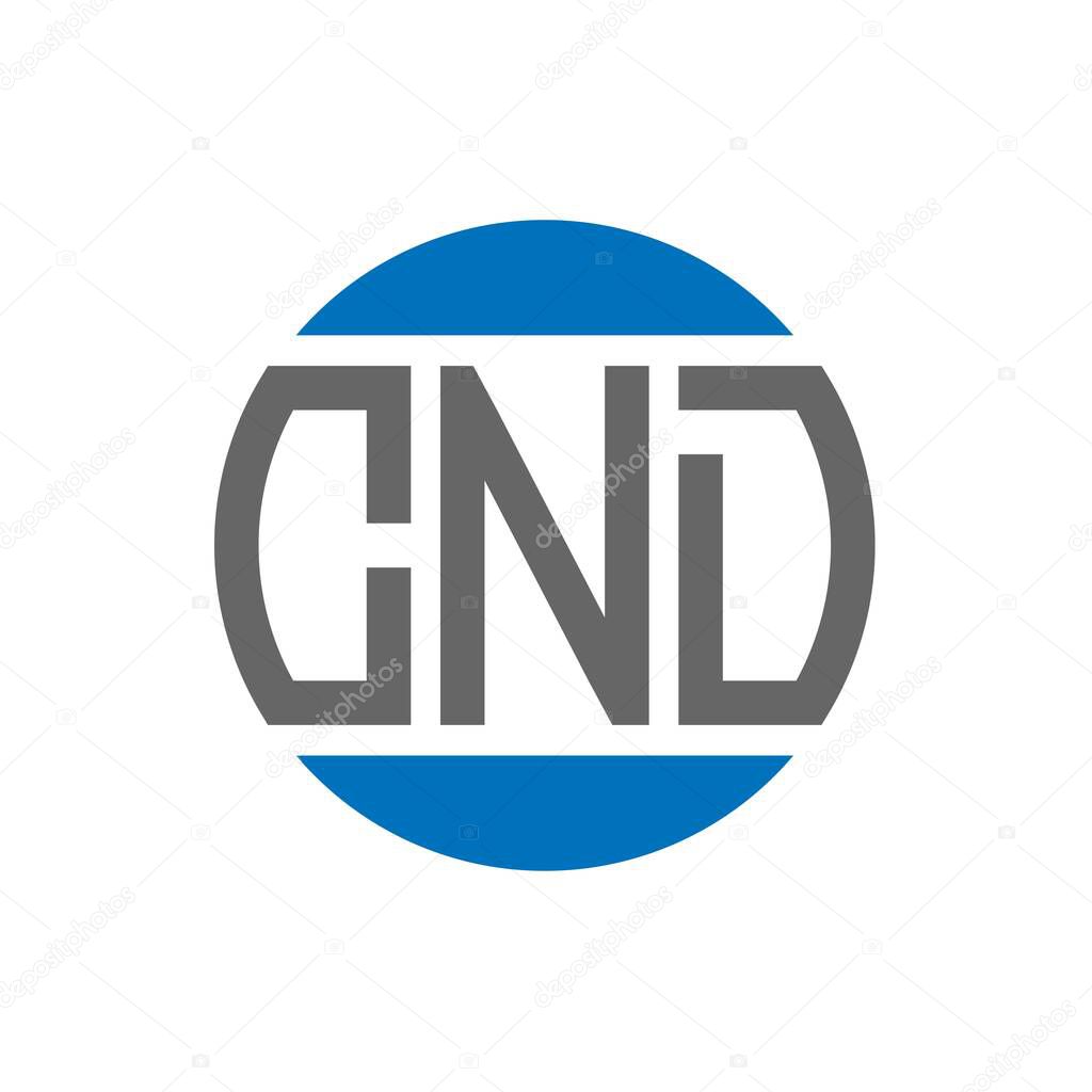 Diseño del logotipo de la letra CND sobre fondo blanco. CND iniciales ...