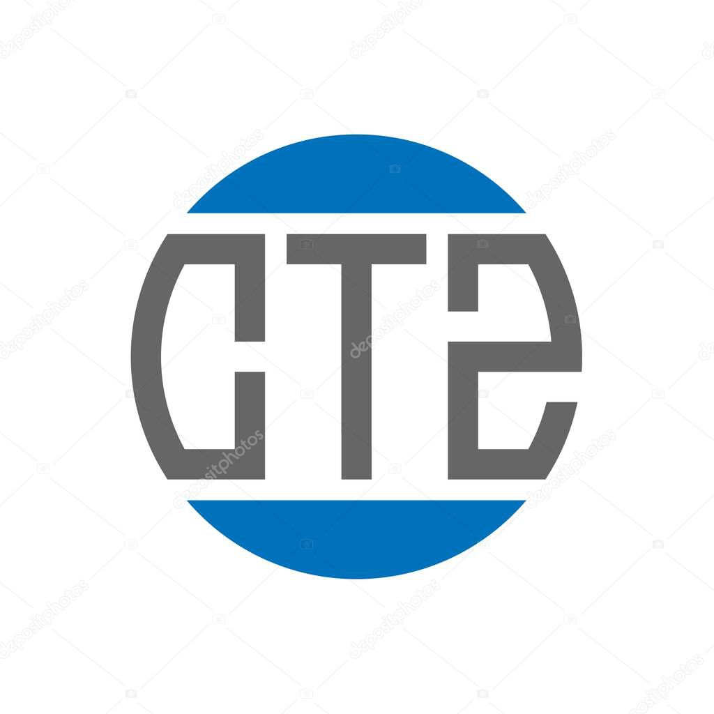 Diseño del logotipo de la letra CTZ sobre fondo blanco. CTZ iniciales ...
