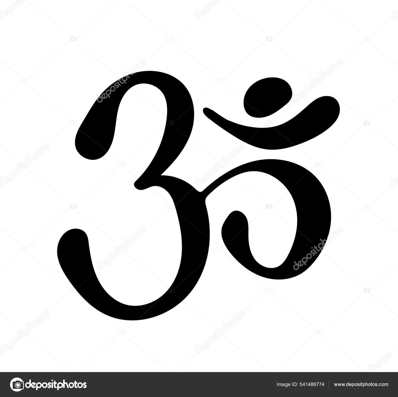Om lettering. Hand drawn lettering typography poster Stock Vector Image ...