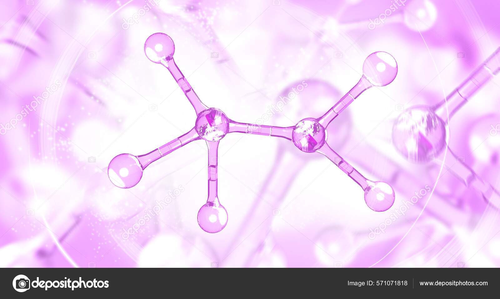 Trendy very Peri atom model abstract background.3d Illustration of ...
