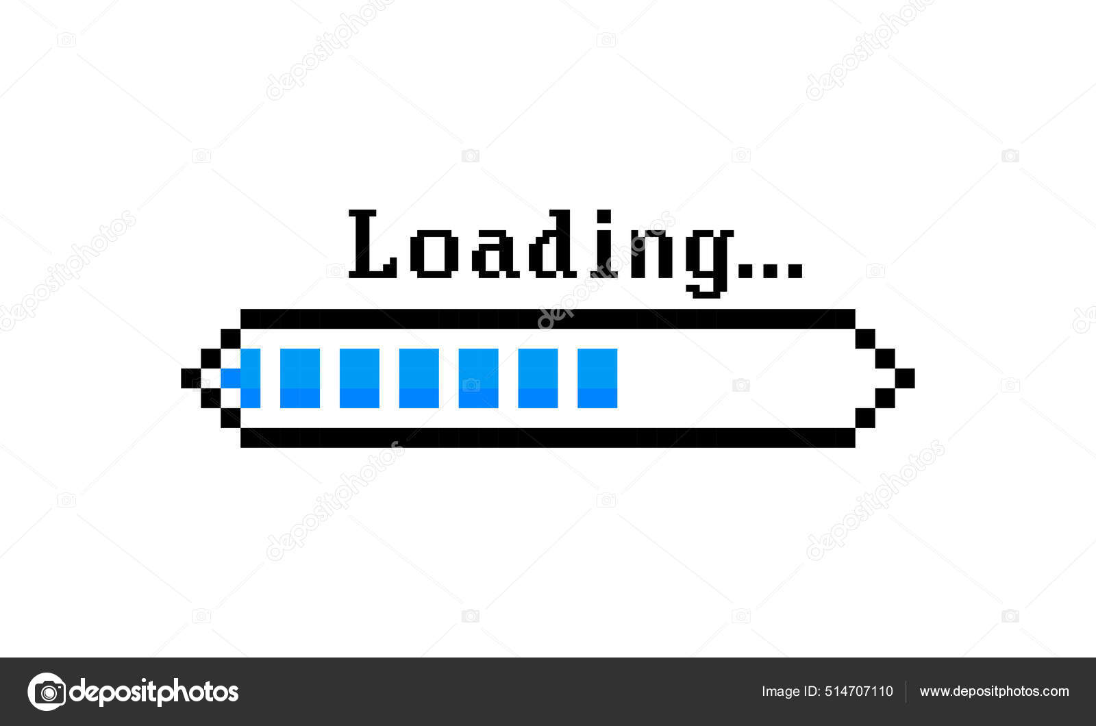 Loading Bar Progress. System software update and upgrade concept. Pixel ...