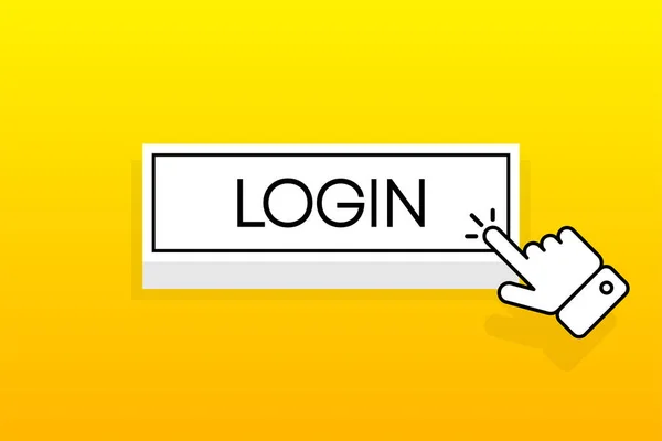 Login Button Mouse Touched Button Vector Illustration Stock Vector by ...