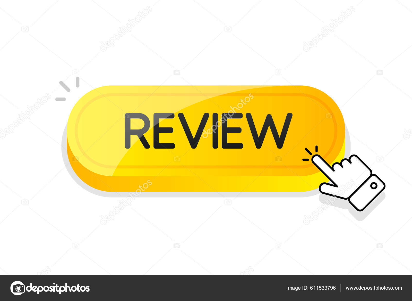 Review Button Mouse Touched Button Vector Illustration Stock Vector By ©sgraphic 611533796