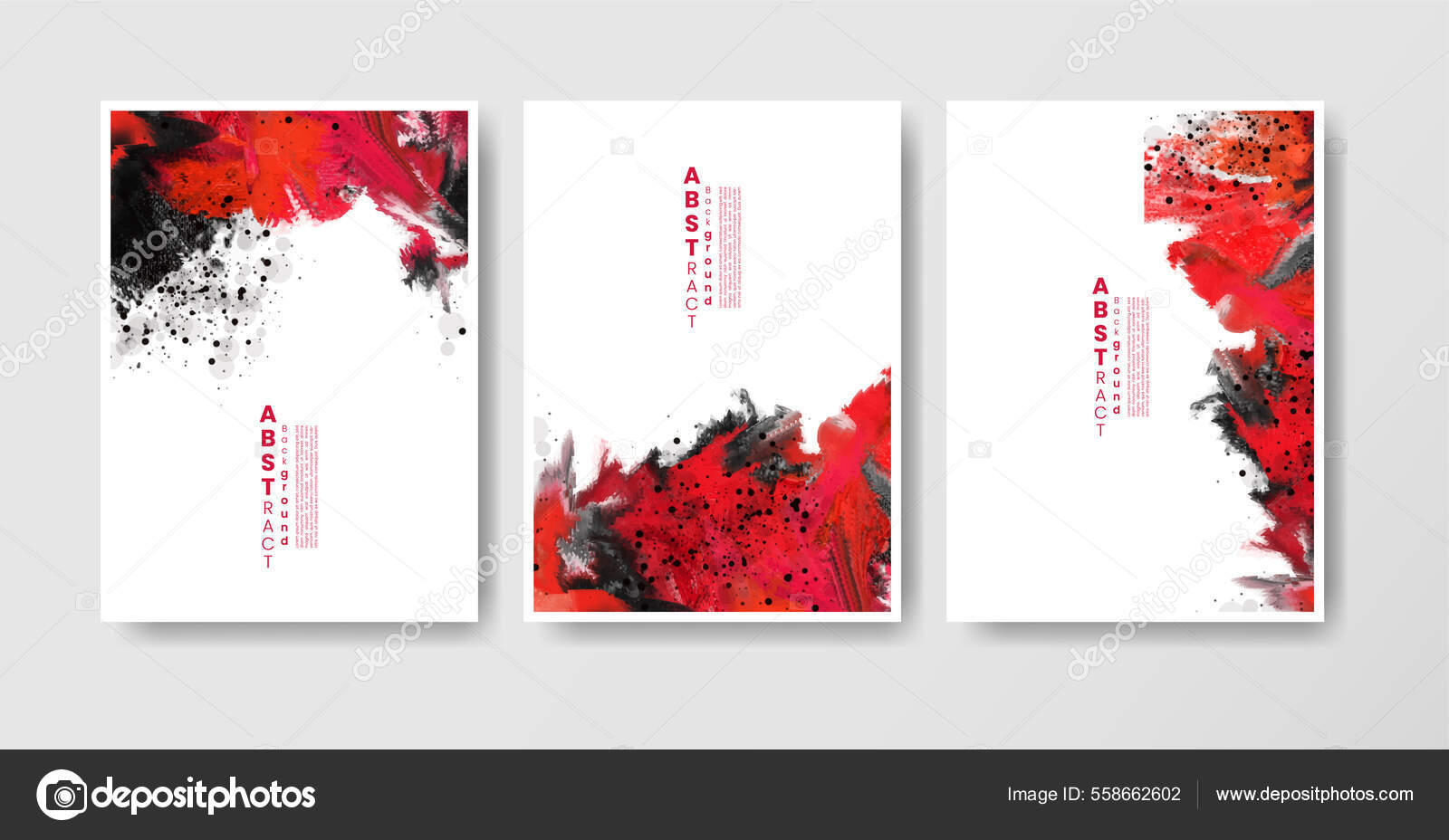 Cards Watercolor Blots Cards Hand Drawn Blots Element White Background ...