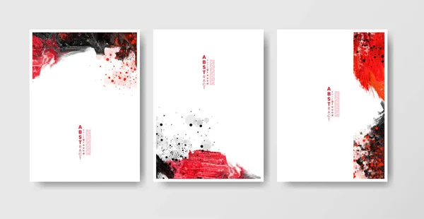 Cards Watercolor Blots Cards Hand Drawn Blots Element White Background ...