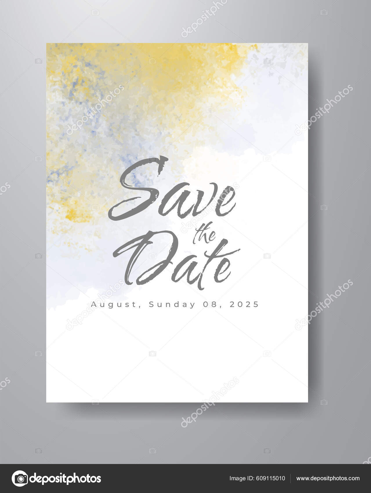 Date Watercolor Background Design Your Invitation Stock Vector by ©Rezi ...