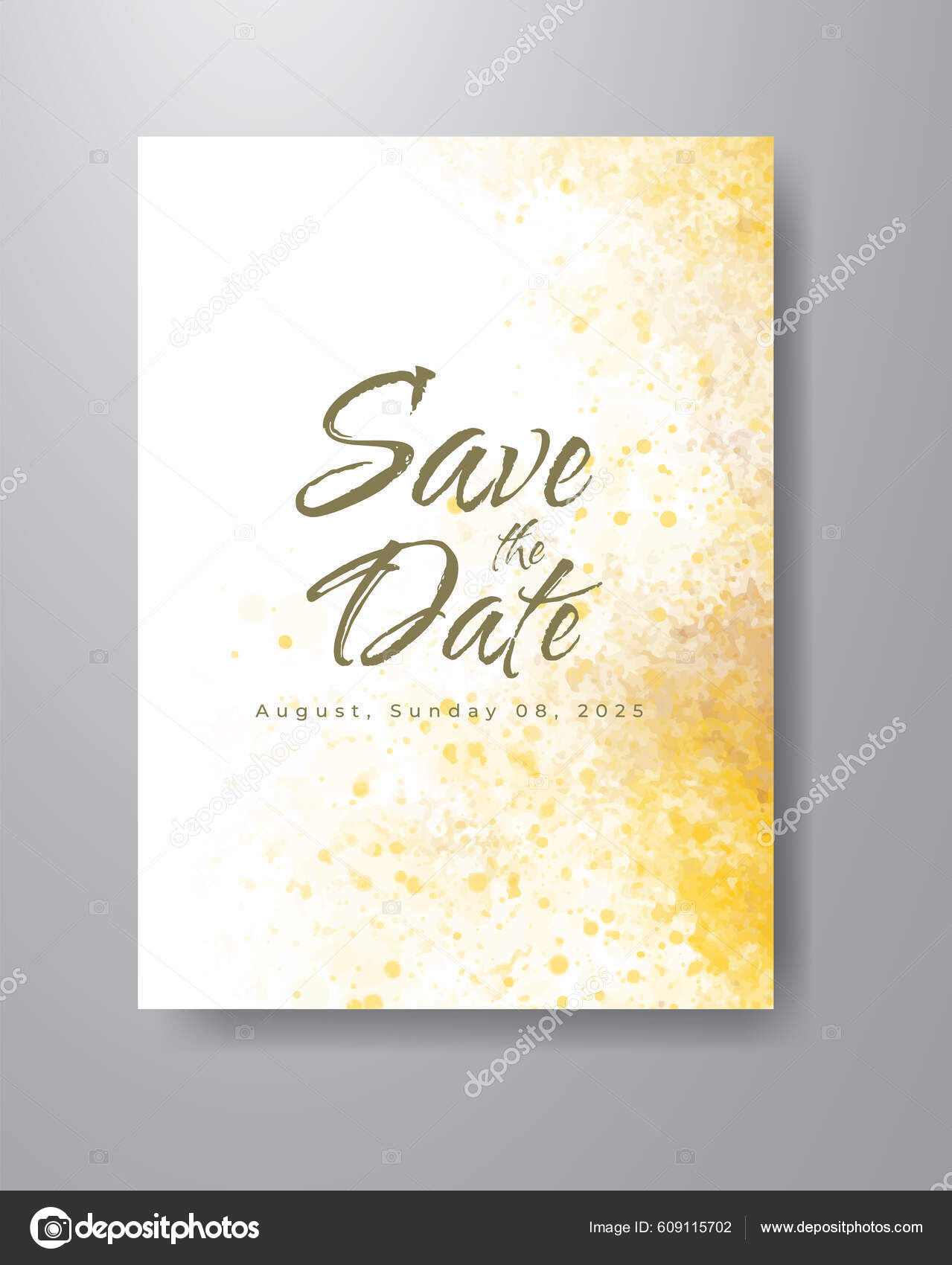 Date Watercolor Background Design Your Invitation Stock Vector by ©Rezi ...