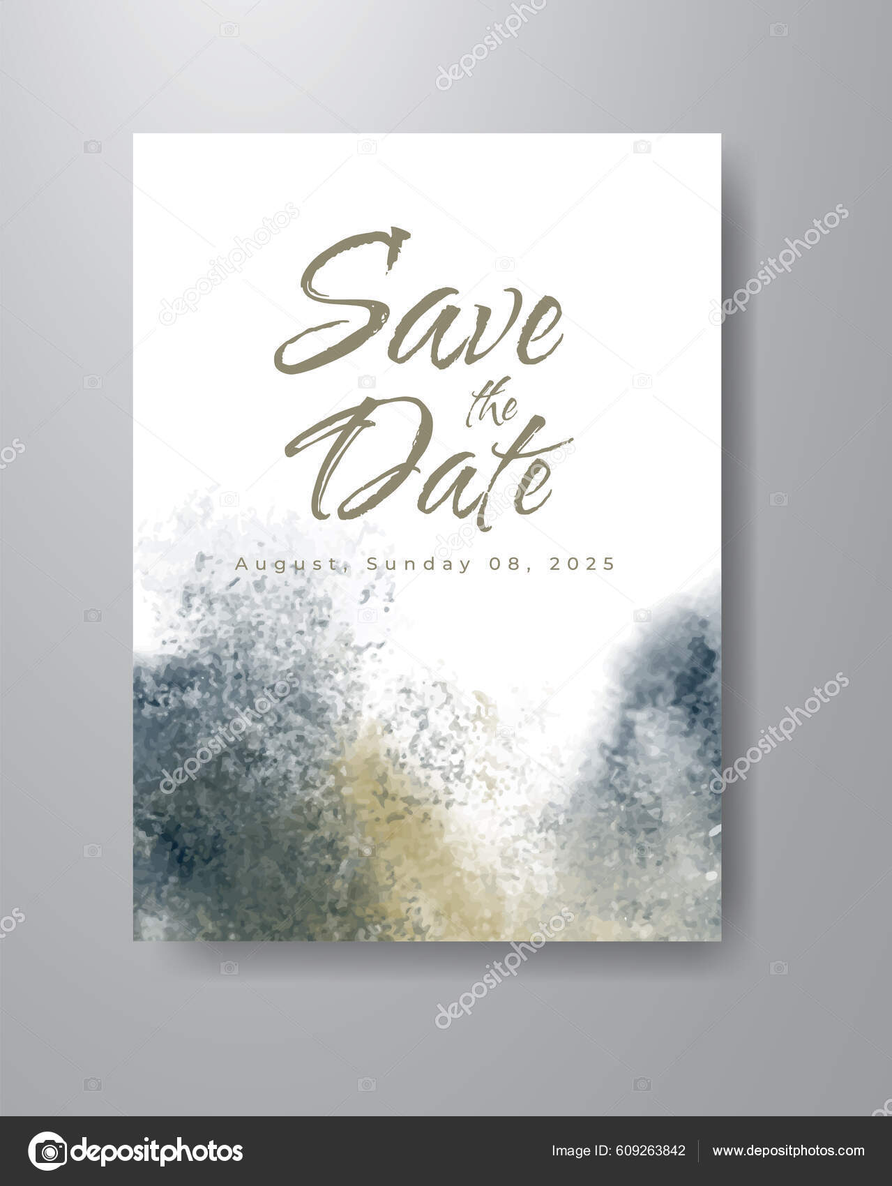 Date Watercolor Background Design Your Invitation Stock Vector by ©Rezi ...