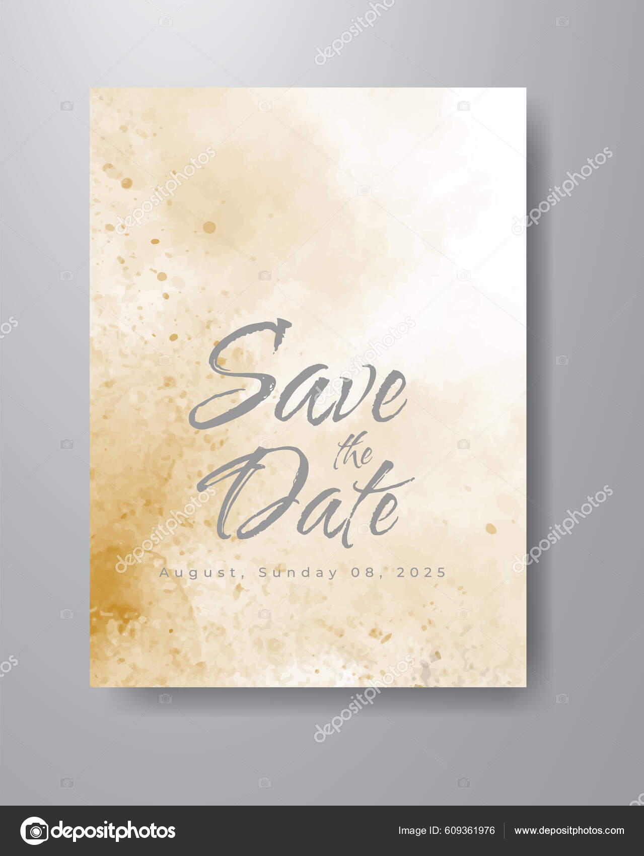 Date Watercolor Background Design Your Invitation Stock Vector by ©Rezi ...