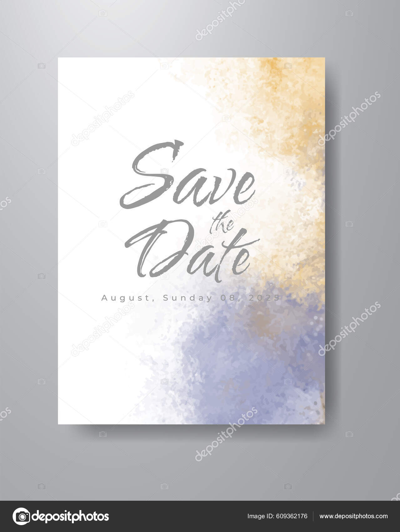 Date Watercolor Background Design Your Invitation Stock Vector by ©Rezi ...