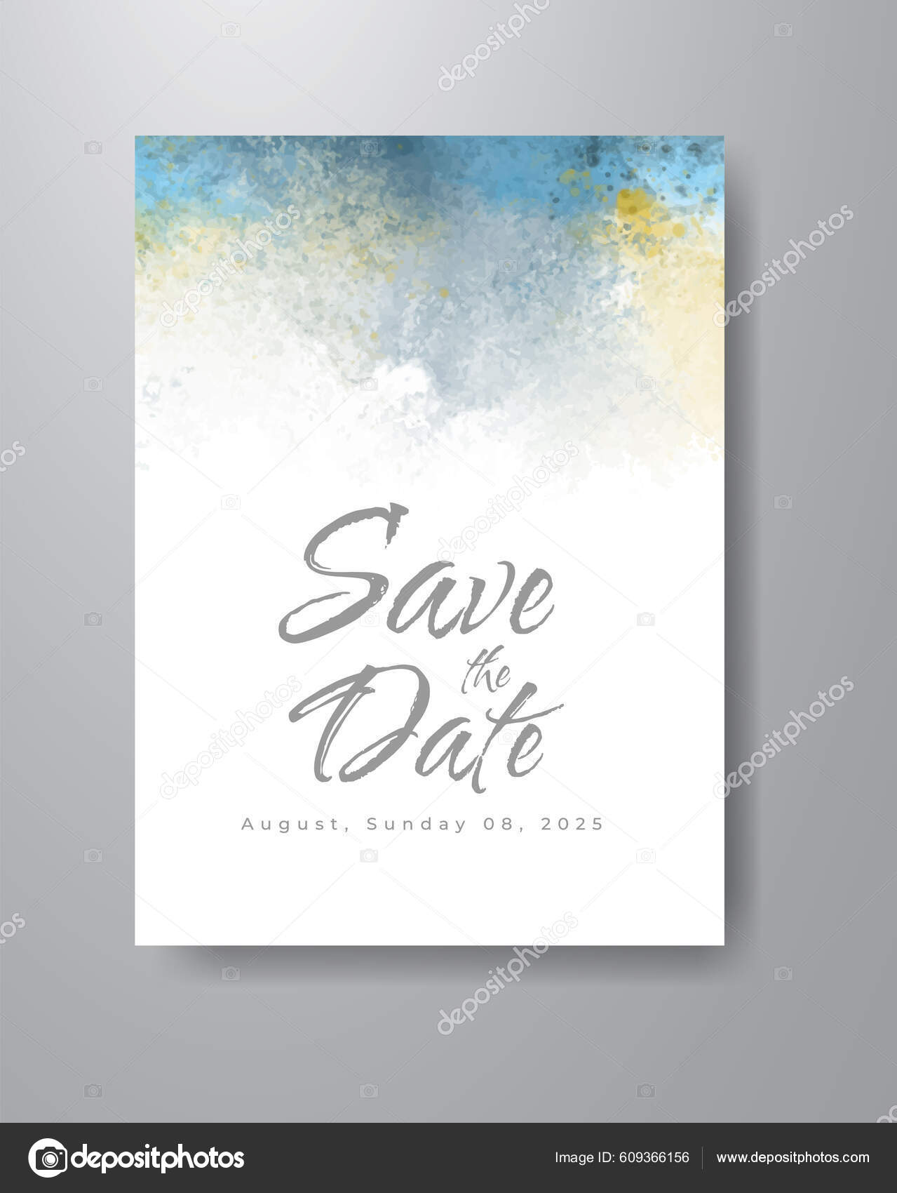 Date Watercolor Background Design Your Invitation Stock Vector by ©Rezi ...