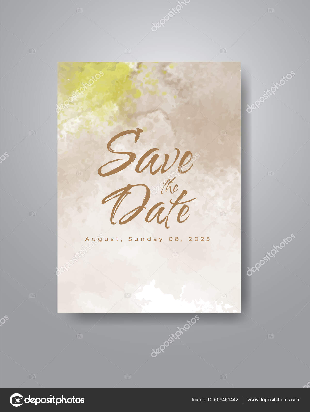 Date Watercolor Background Design Your Invitation Stock Vector by ©Rezi ...