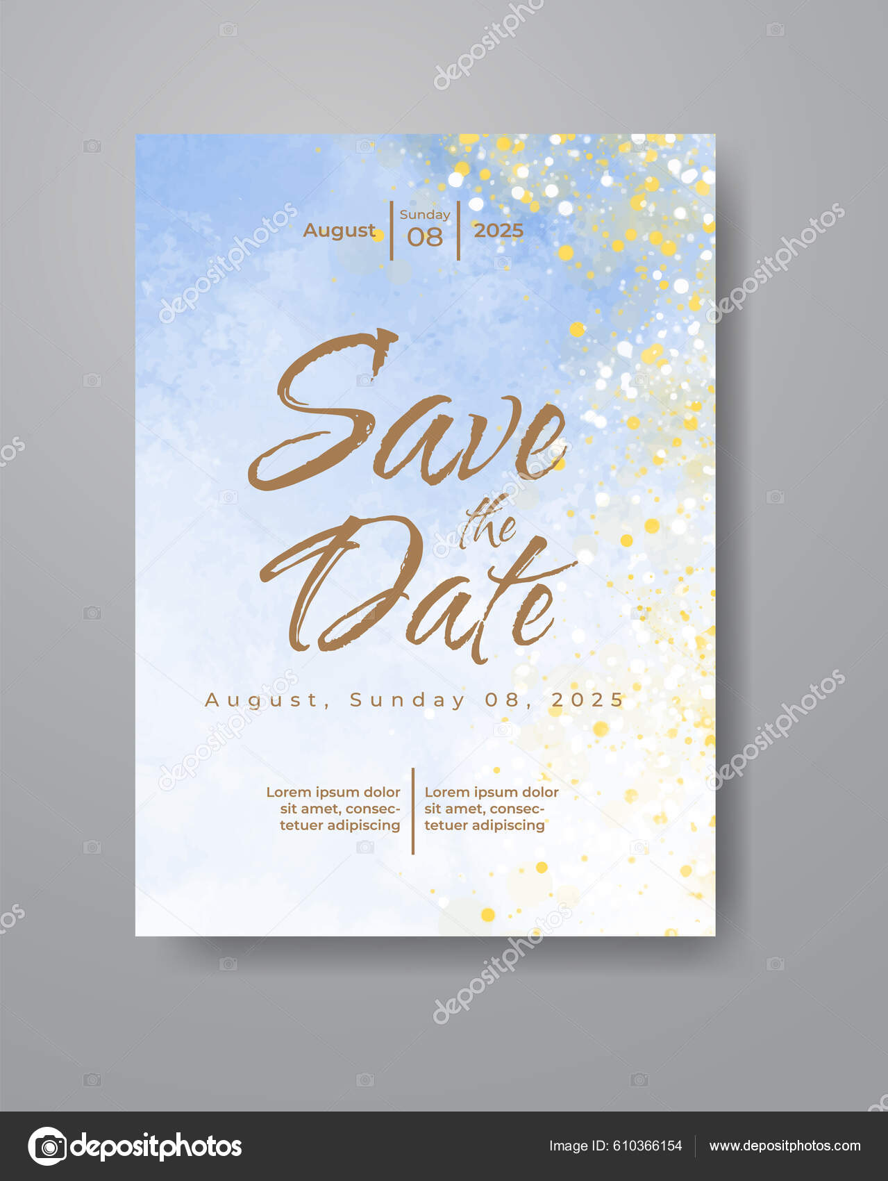 Date Watercolor Background Design Your Invitation Stock Vector by ©Rezi ...