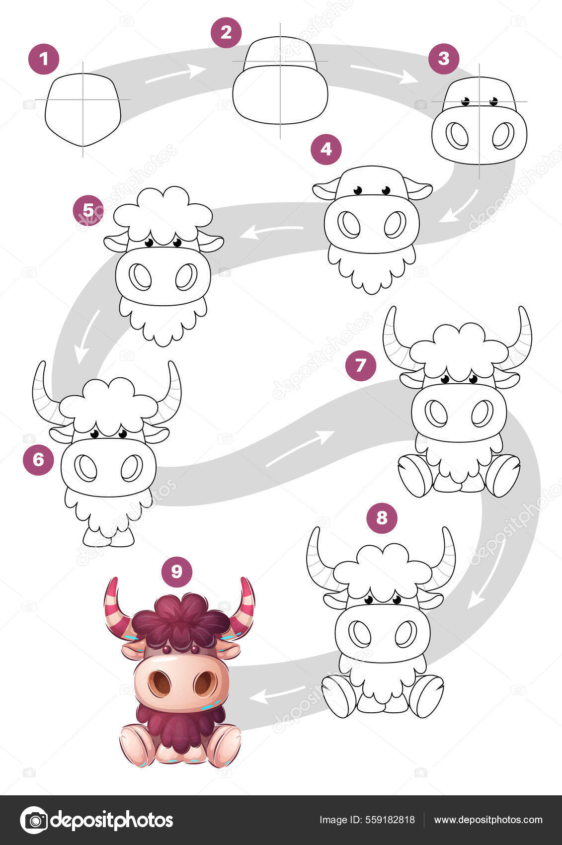 Dibujo De Vaca Paso A Paso