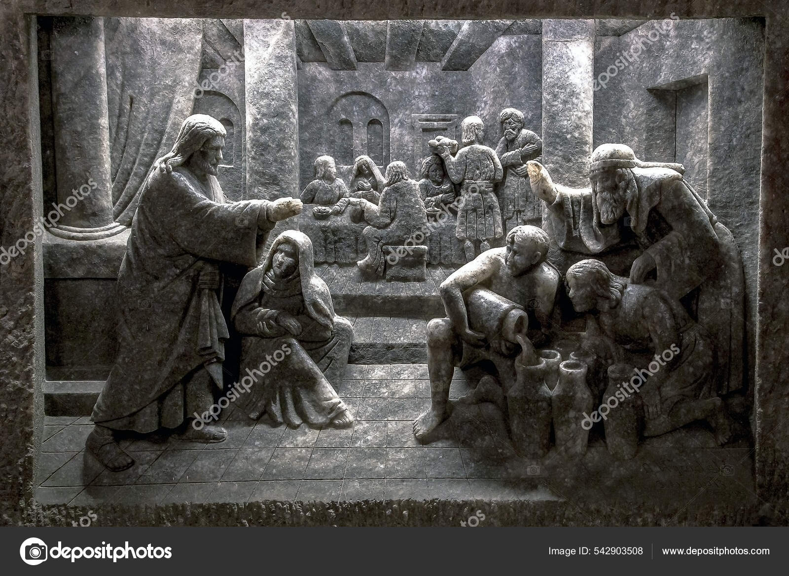 Relief Religious Salt Statue Wieliczka Salt Mine Poland Wieliczka ...