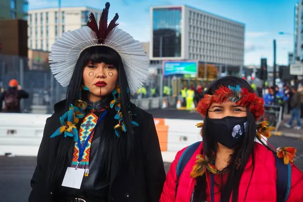 Indigenous People Attend Cop Glasgow November 2021 Glasgow Scotland ...
