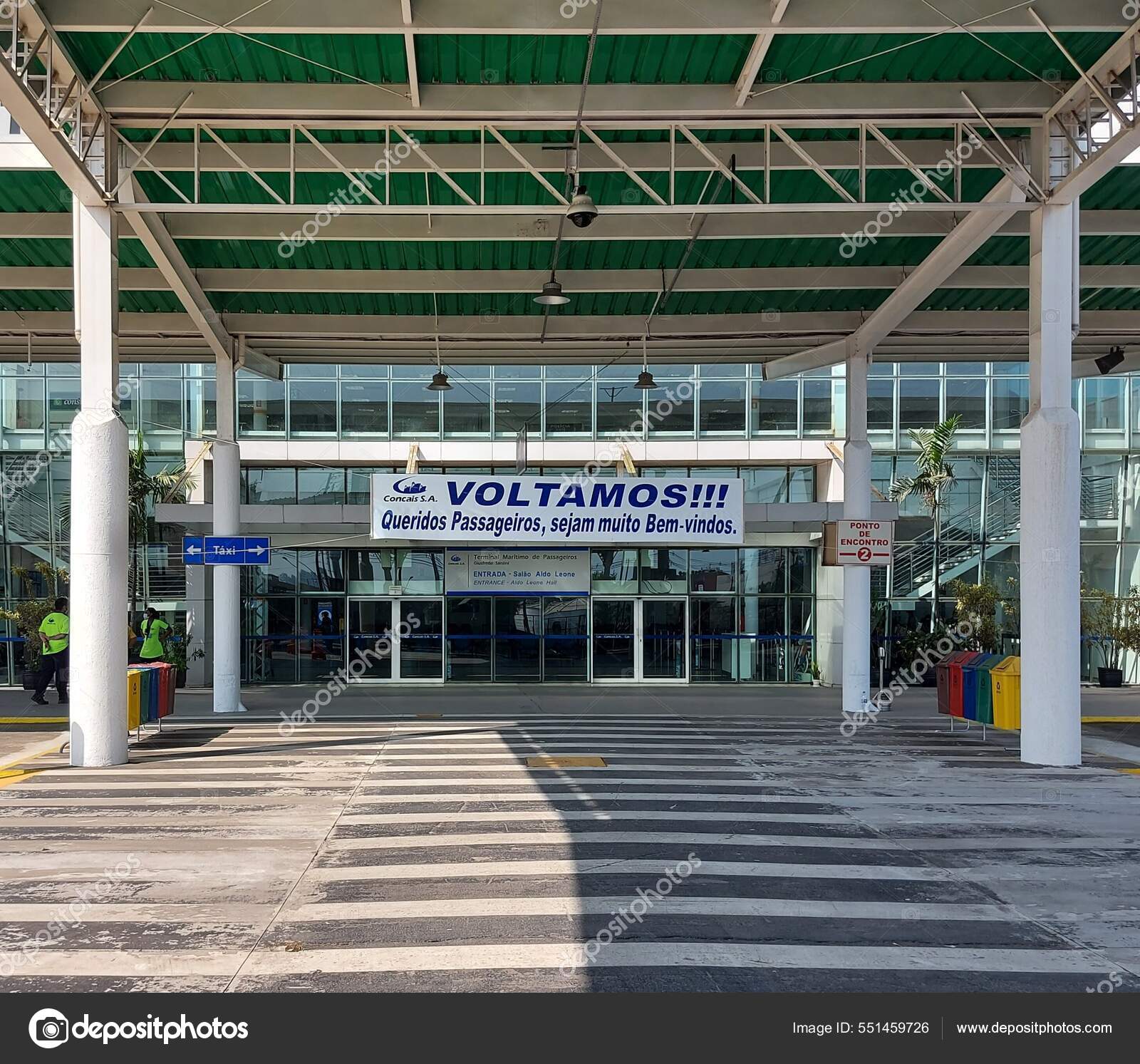 Ship Msc Splendida Docks Brazil's Navy Pier Port Santos Boarding ...