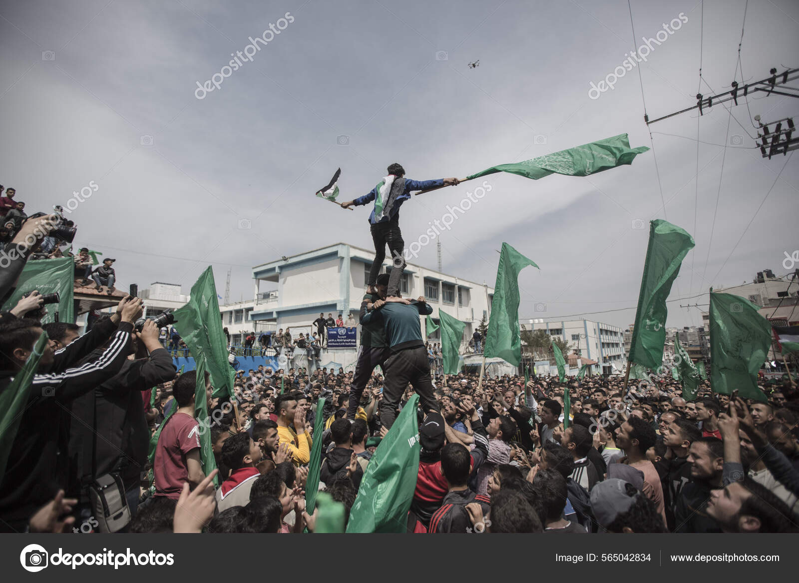Islamic Movement Hamas Protest Gaza Strip Israel April 2022 Gaza ...