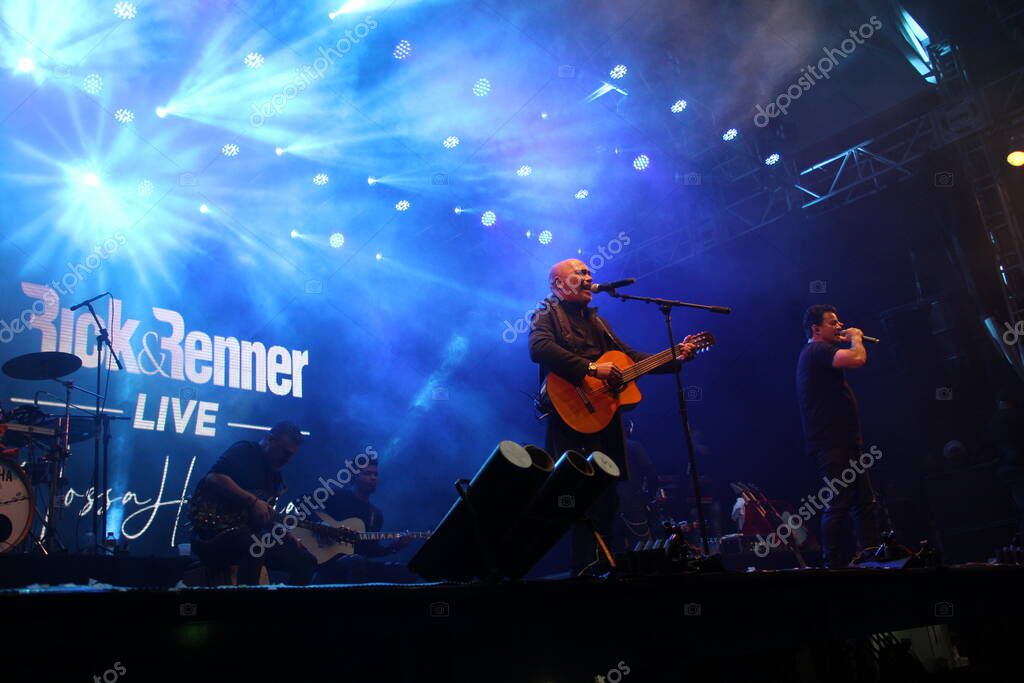 Brazilian duo Rick and Renner during the closing show of Efapi Expo ...