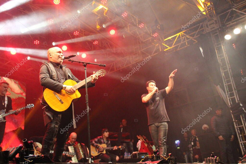 Brazilian duo Rick and Renner during the closing show of Efapi Expo ...