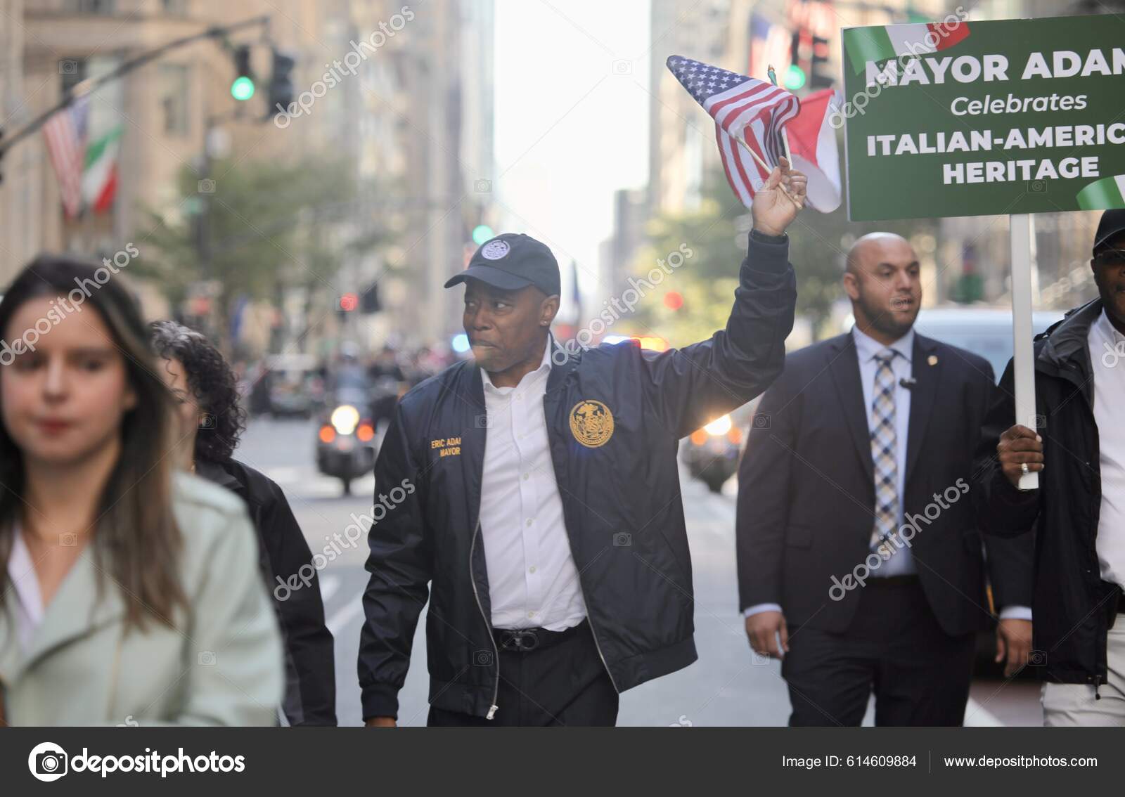 Nyc Mayor Eric Adams Columbus Day Parade 2022 Nyc October – Stock ...