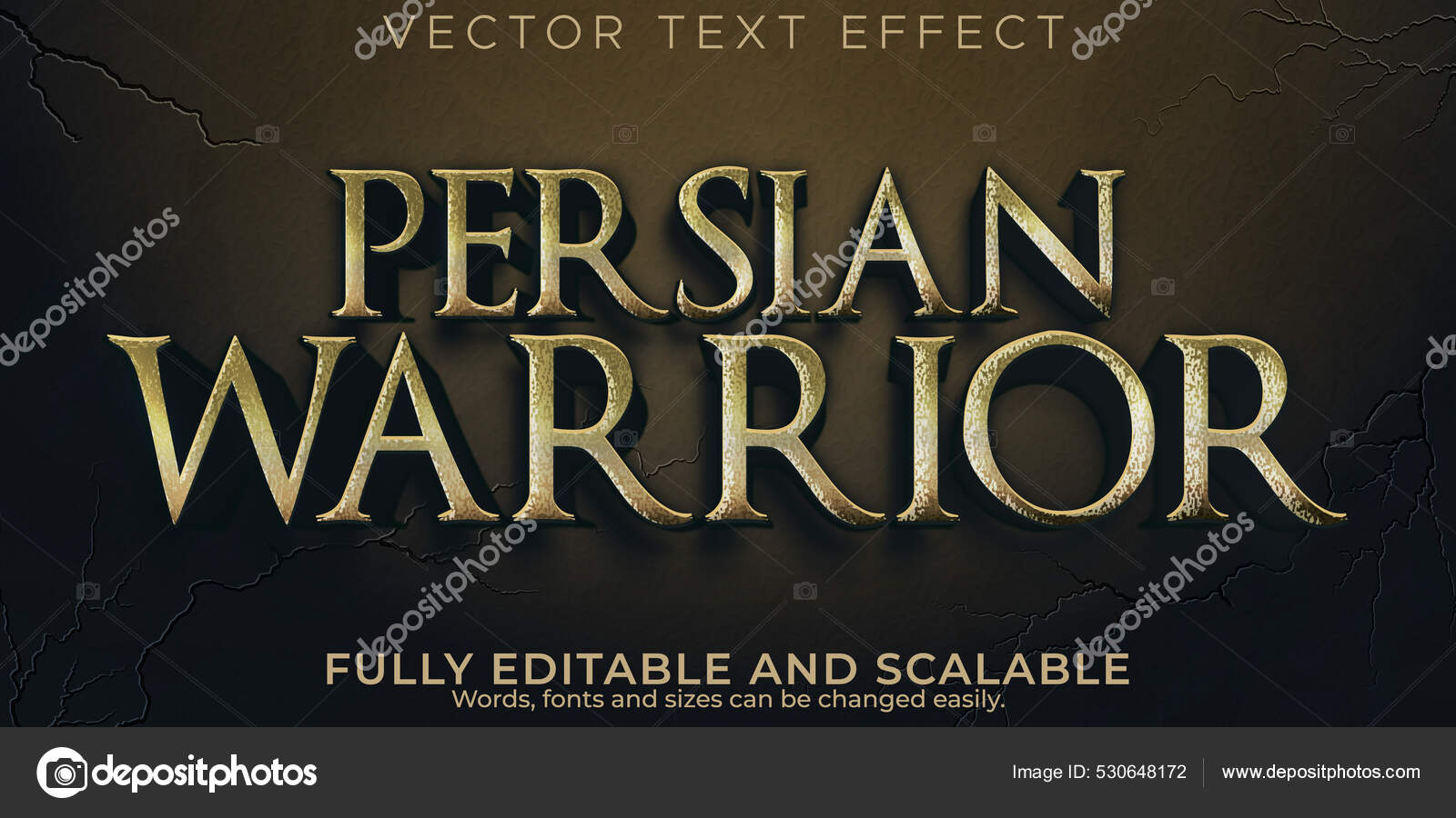Editable Text Effect Persian Warrior Historic Font Style Stock Vector ...