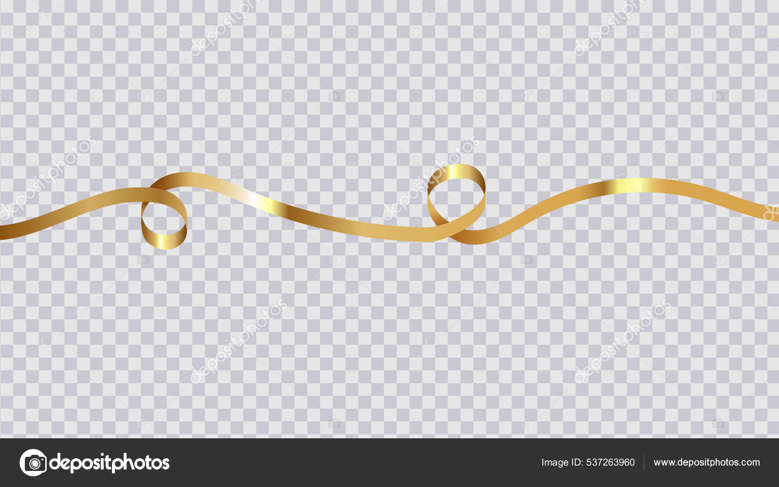 Cinta Dorada Sobre Fondo Transparente Ilustración Vectorial Vector de ...
